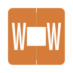Barkley FADBM Compatible Alpha Labels, Letter “W”, Orange, Laminated ...