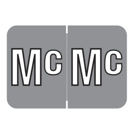 Colwell Jewel Tone Compatible Alpha Labels, Letter “Mc”, Grey ...
