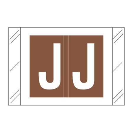 Tabbies 12000 Compatible Alpha Labels, Letter “J”, Brown, Laminated ...