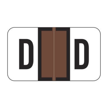 Jeter 2800 Compatible Alpha Labels, Letter “D”, Brown, Laminated Stock ...