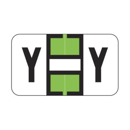 Jeter 0200 Compatible Alpha Labels, Letter “Y”, Dark Green, Laminated ...